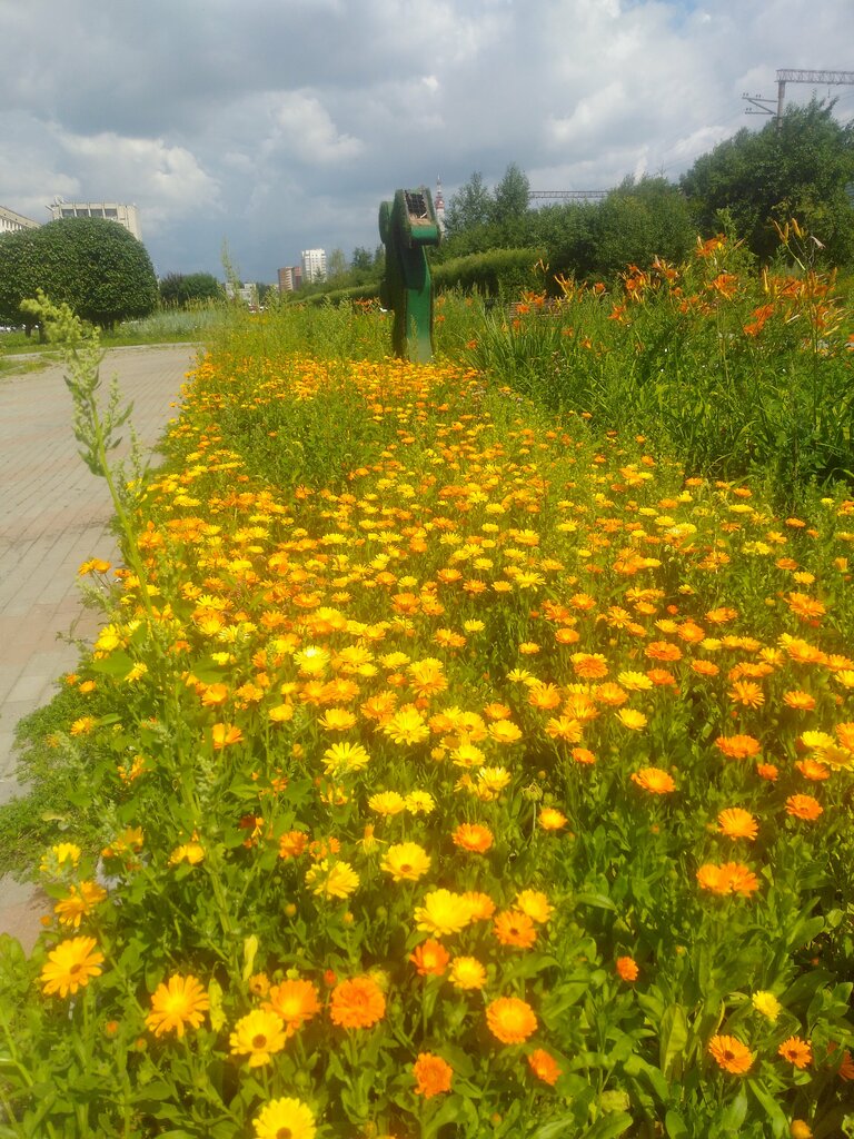 Park, sokak heykeli Бегущий человек, Yekaterinburg, foto