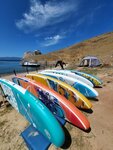 Sup станция Татай (Irkutsk Region, Olkhonskiy rayon, Khuzhirskoye munitsipalnoye obrazovaniye, Olkhon Island), kürek sörfü  İrkutskaya oblastından