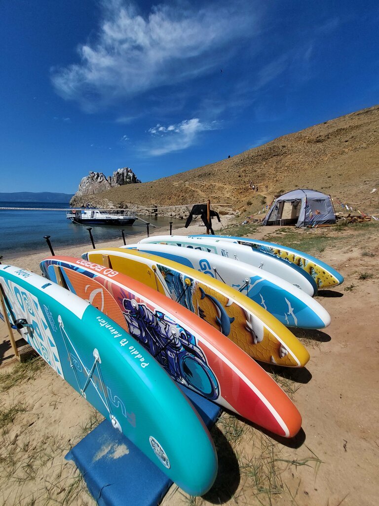 Kürek sörfü Sup станция Татай, İrkutskaya oblastı, foto