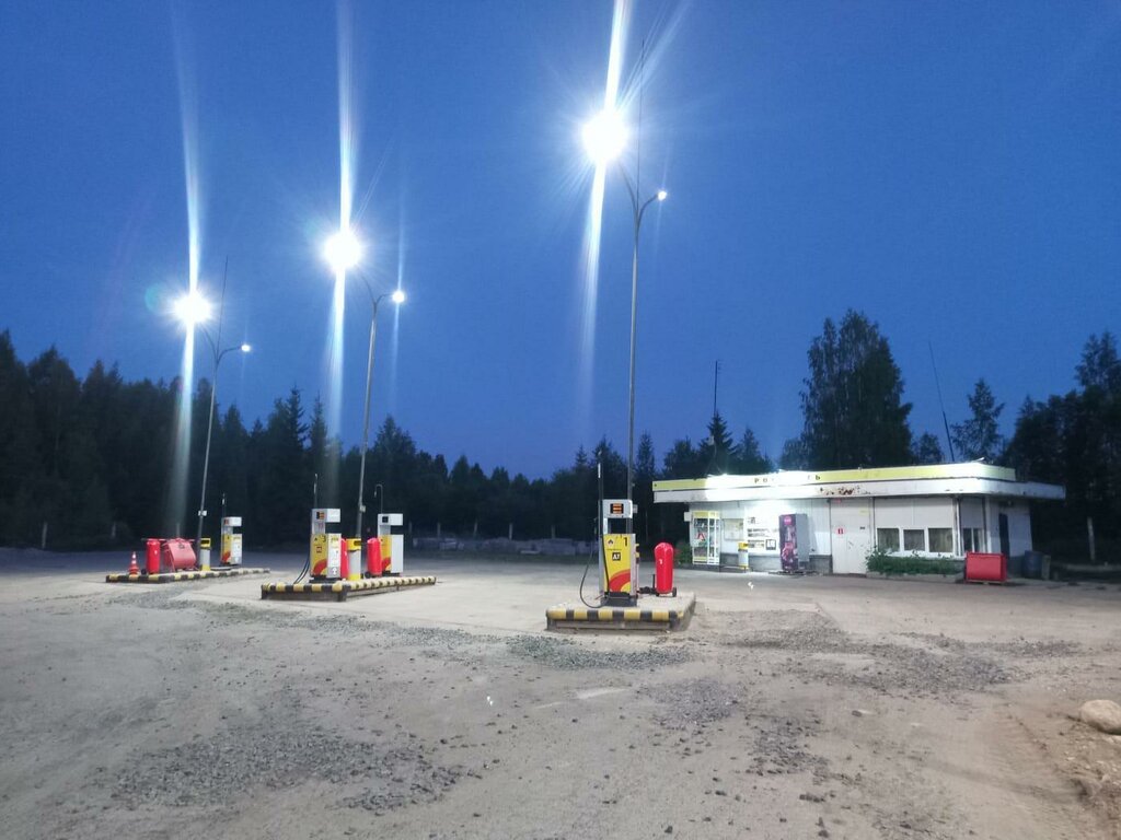 Benzin istasyonu Rosneft, Arhangelskaya oblastı, foto