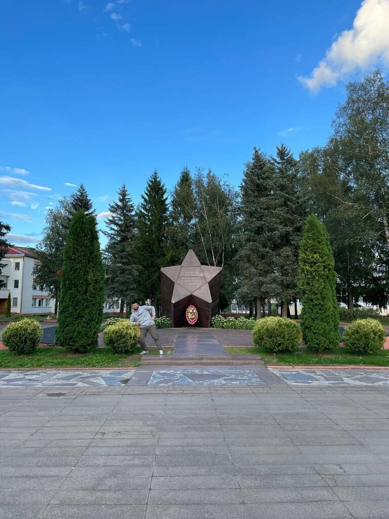 Anıt, heykel Братская могила советских воинов, Mogiliovskaya oblastı, foto