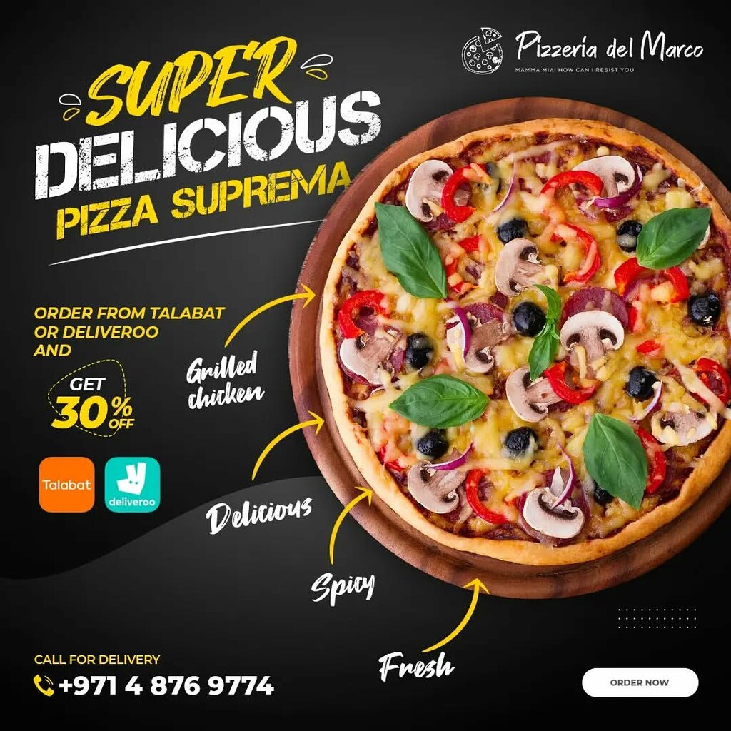 Pizzacılar Pizzeria del Marco, Dubai, foto