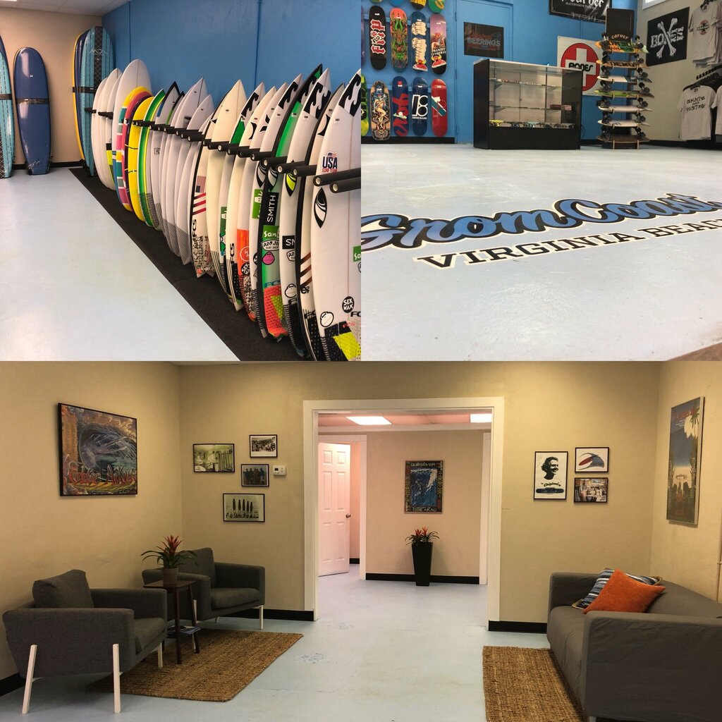 i̇ç giyim ve mayo mağazası Grom Coast Surf & Skate, Virginia Beach, foto