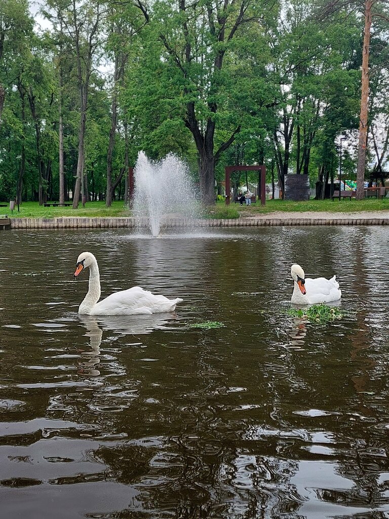 Park, sokak heykeli Пастушка и трубочист, Serpuhov, foto