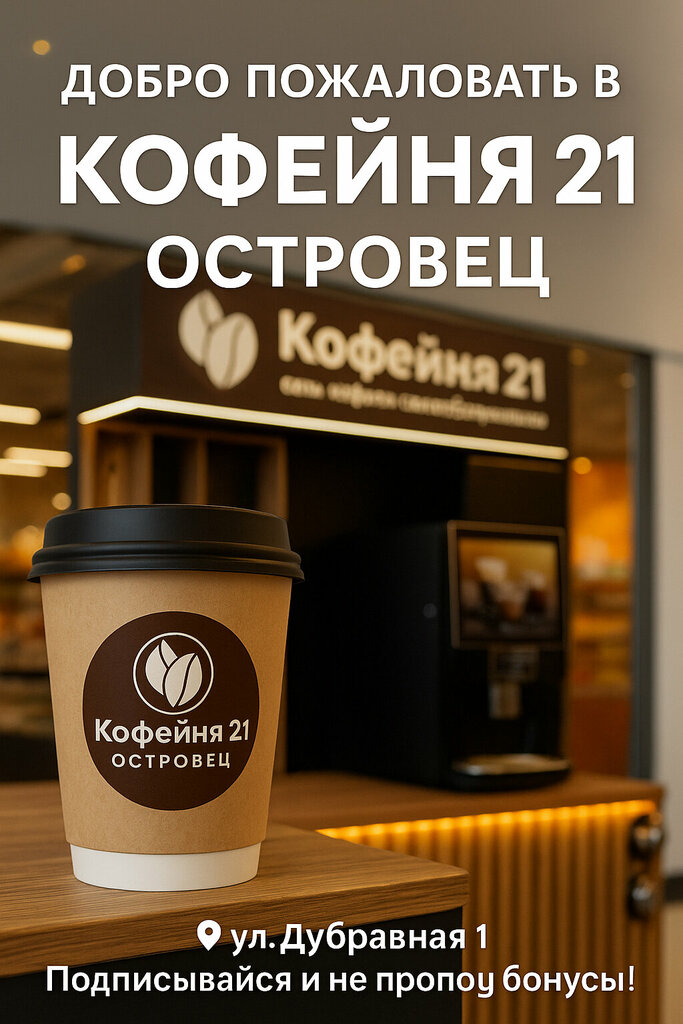 Al götür kahve Кофейня 21, Ostrovets, foto