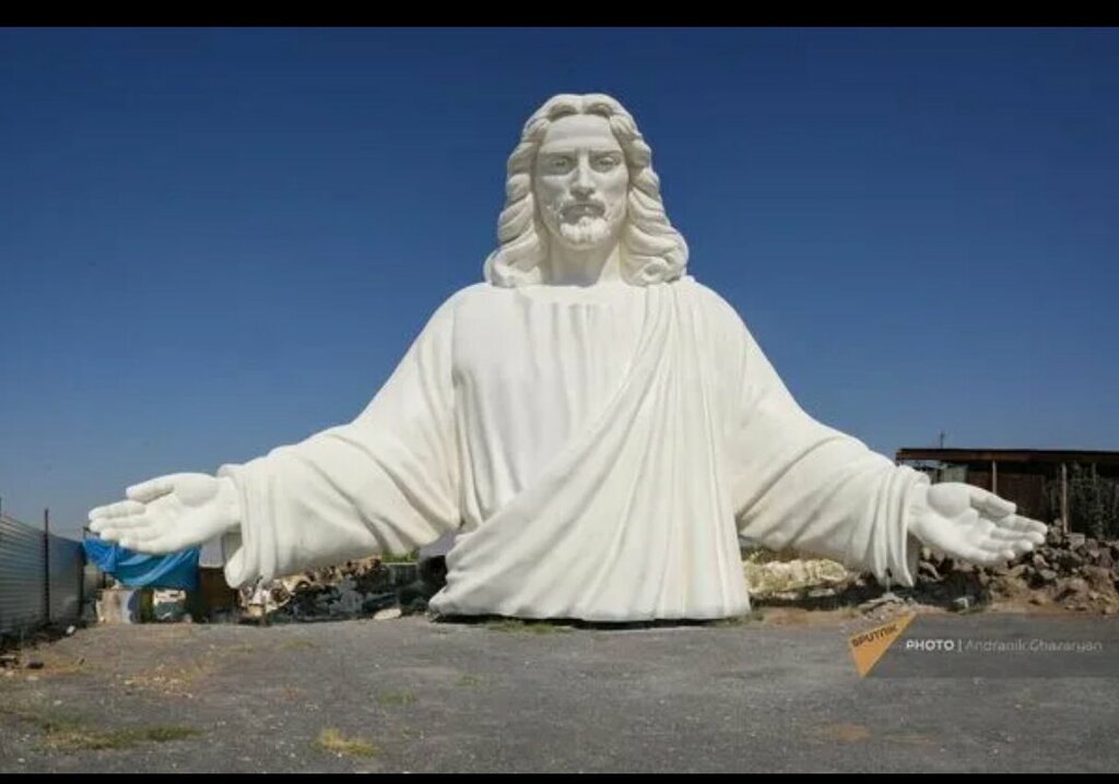 Turistik yerler Monumental statue of the Savior, Kotayk, foto