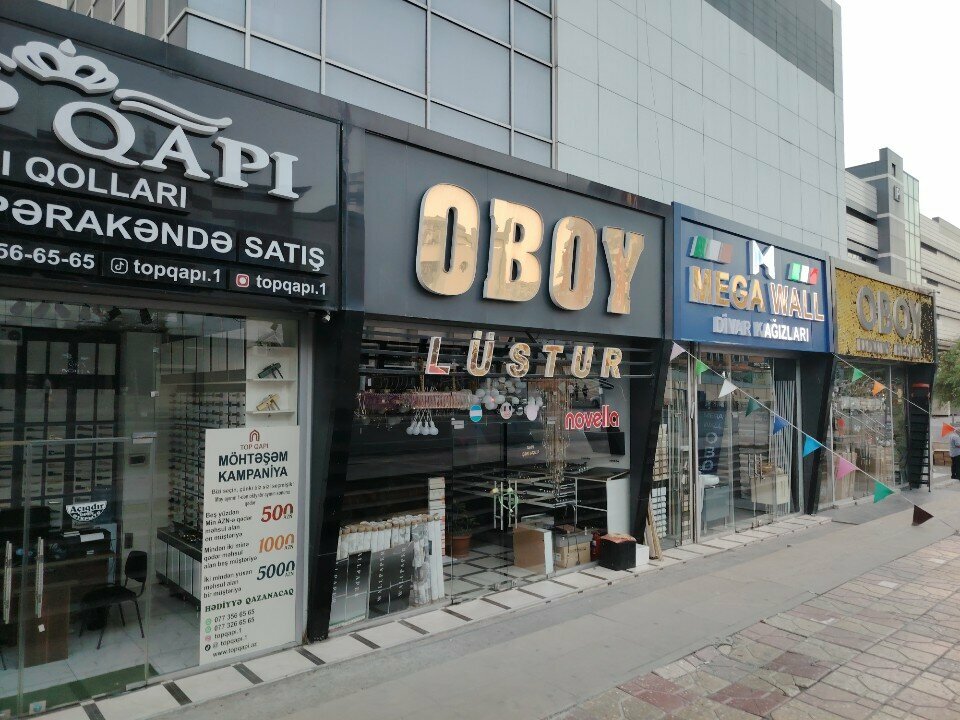 Duvar kağıdı mağazaları Oboy Lüstur, Bakü, foto