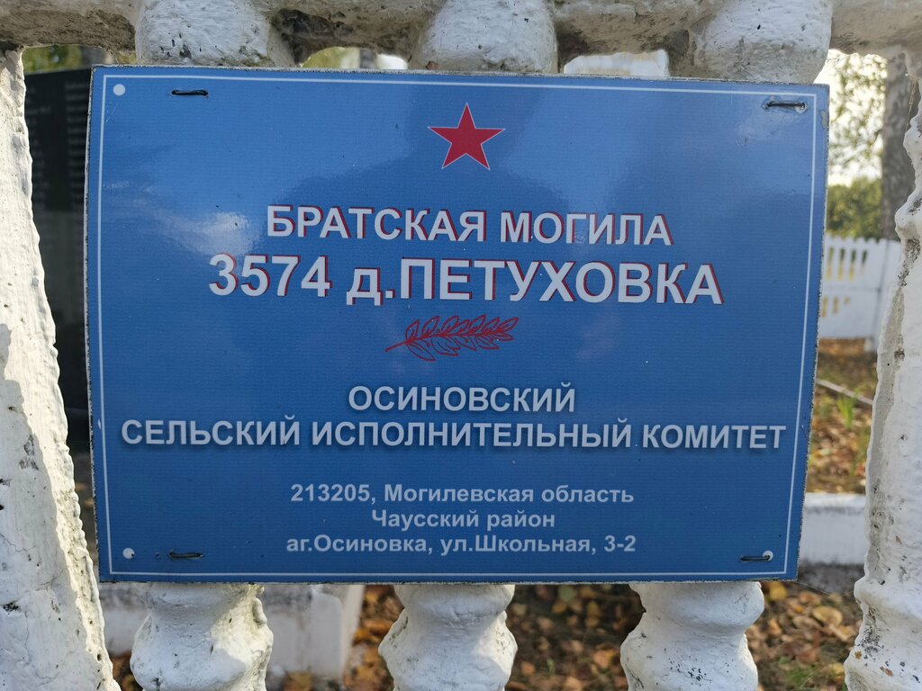 Anıt, heykel Братская могила, Mogiliovskaya oblastı, foto