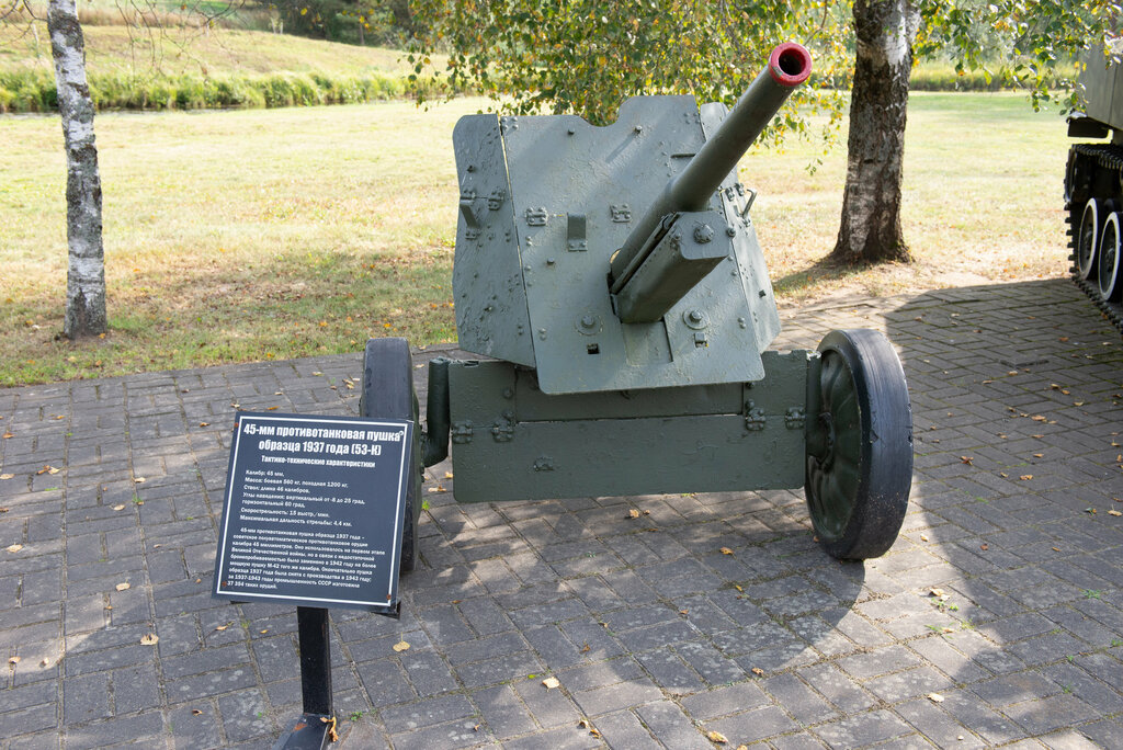 Teknoloji anıtı 45-мм противотанковая пушка, Vitebskaya oblastı, foto