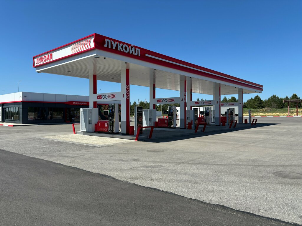 Benzin istasyonu Lukoil, Ulyanovskaya oblastı, foto
