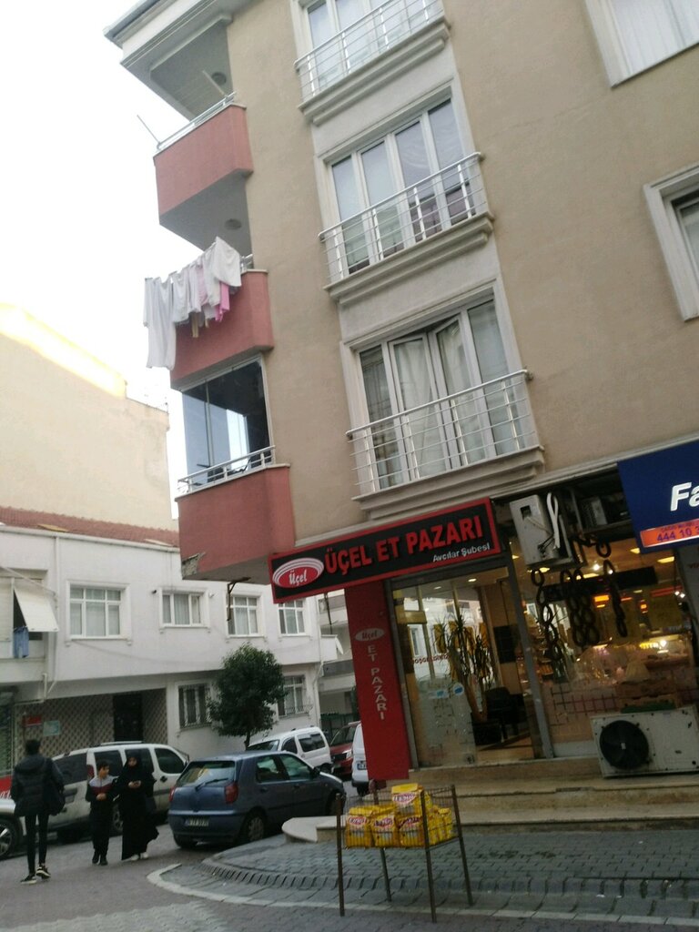 Kasap, şarküteri Üçel Et Pazarı, İstanbul, foto