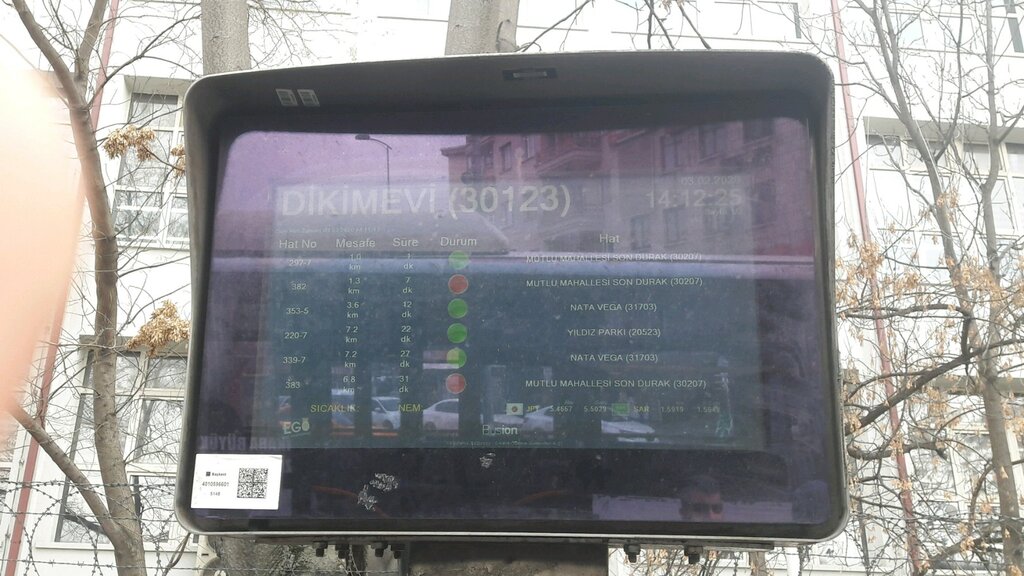 Toplu taşıma durağı Ego Otobüs Durağı '30123', Ankara, foto