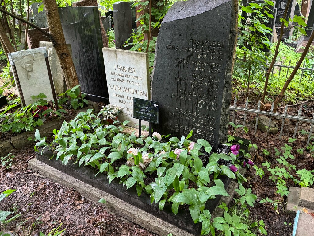 Ünlü kişilerin mezarları Борис Николаевич Граков, Moskova, foto