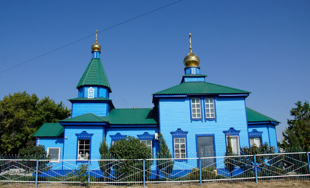 Ortodoks kiliseleri Tserkov Georgiya Pobedonostsa V Kapustinom Yare, Astrahanskaya oblastı, foto