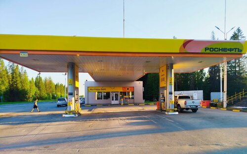 Benzin istasyonu Rosneft, Arhangelskaya oblastı, foto