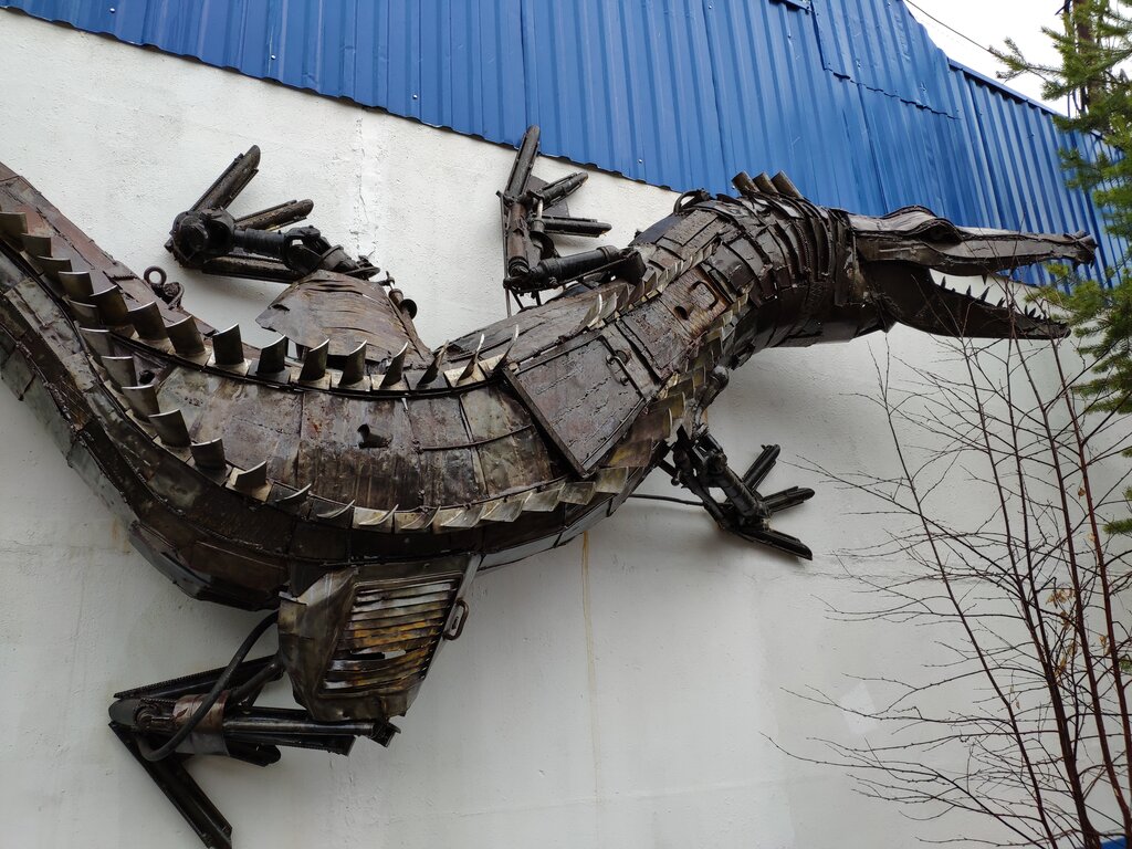 Park, sokak heykeli Крокодил, Yamal‑Nenets Özerk Bölgesi, foto