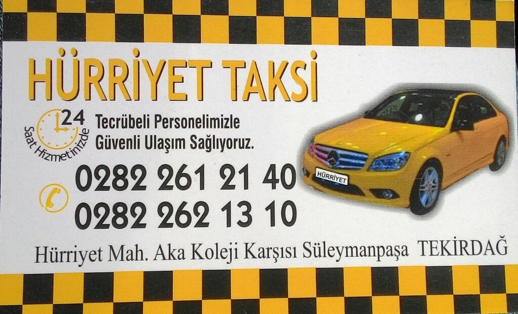Taksi Hürriyet Taksi, Süleymanpaşa, foto