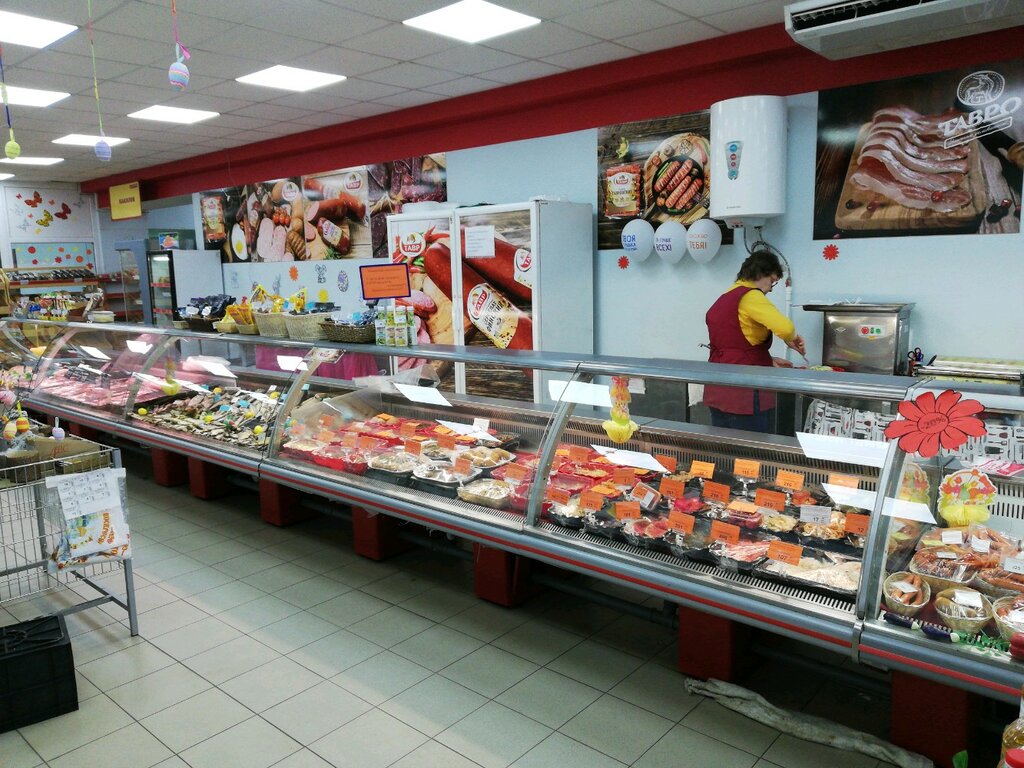 Kasap, şarküteri Tavr Myasnaya Lavka, Rostov‑na‑Donu, foto