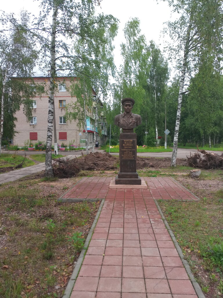Anıt, heykel В.Ф. Маргелов, Smolenskaya oblastı, foto