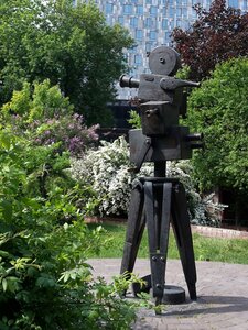 Кинокамера (Moscow, Pyryeva Street), park, sokak heykeli  Moskova'dan