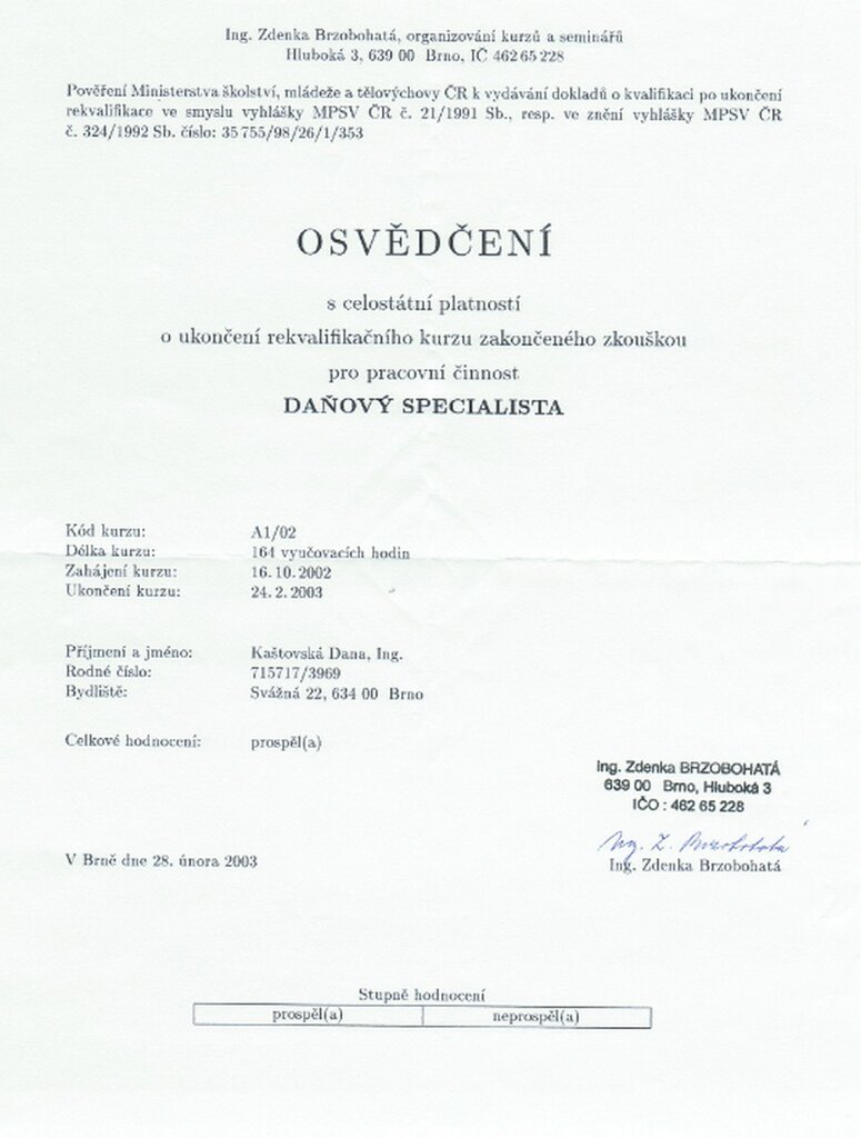 Muhasebeciler Tea consulting S. R. O., Brno, foto