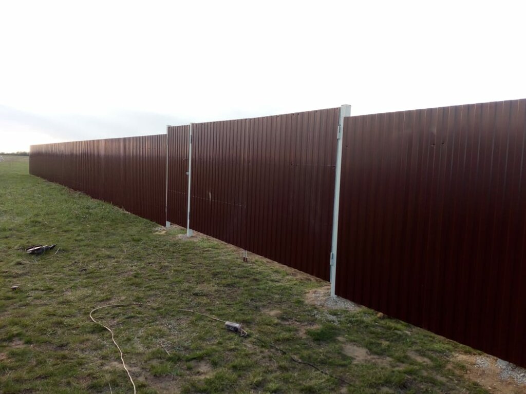 Çitler, parmaklıklar Zabor Profnastil, Moskova ve Moskovskaya oblastı, foto