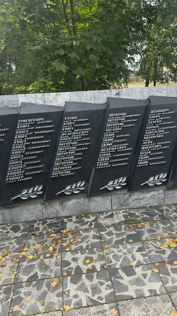 Anıt, heykel Памятник погибшим в ВОВ землякам, Mogiliovskaya oblastı, foto