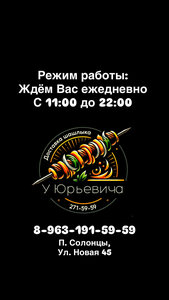 Шашлык у Юрьевича (Novaya ulitsa No:45, posyolok Solontsy), kafe  Krasnoyarski krayından