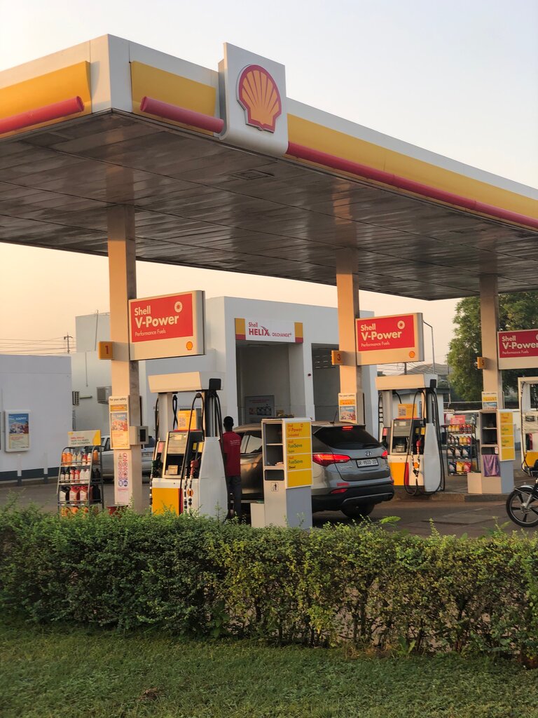 Benzin istasyonu Shell Filing Station, Dünya, foto