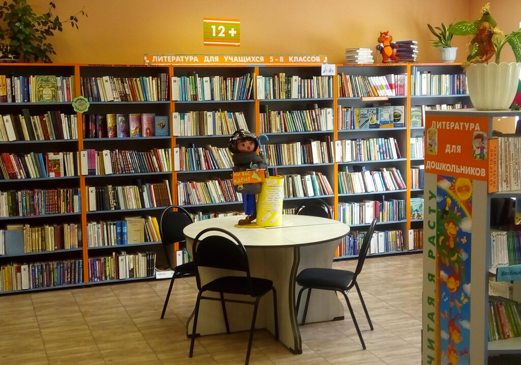 Kütüphaneler Library of mkr. Pribrezhny, Kaliningrad, foto