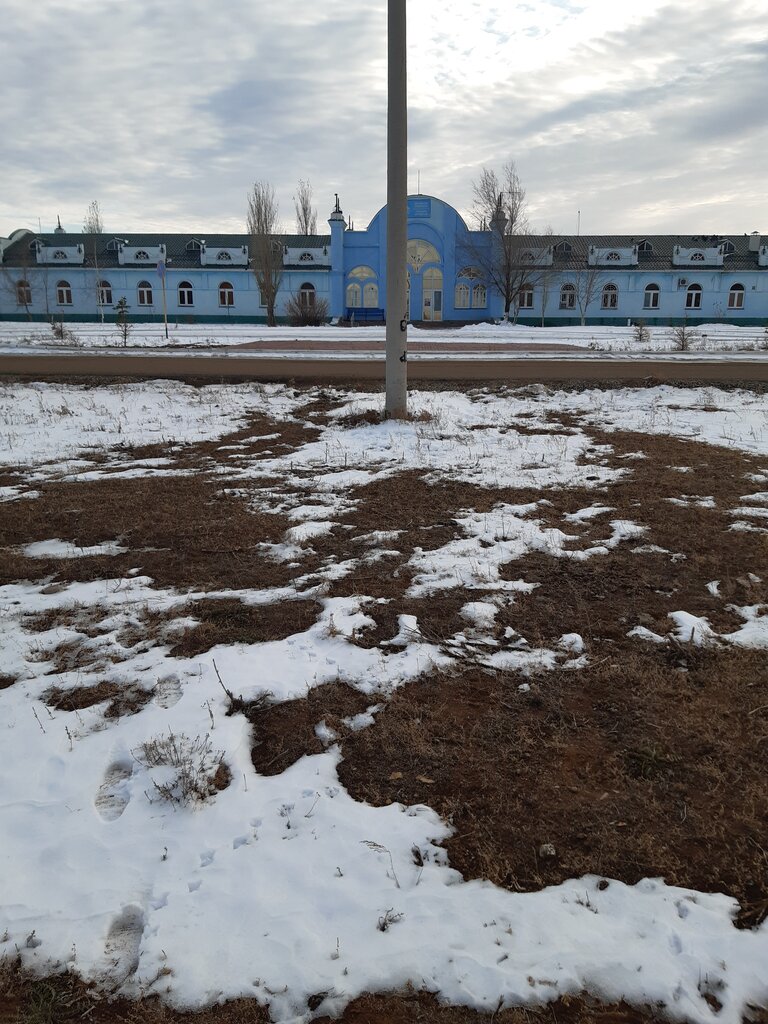 Tren istasyonu Aiteke-Bi Station, Aktöbe eyaleti, foto