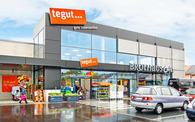 Süpermarket Tegut... gute Lebensmittel, Ansbach, foto