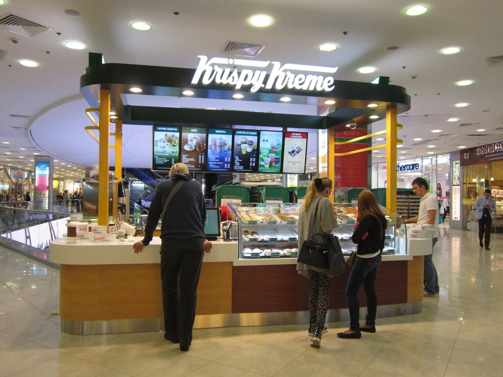Kahve dükkanları Krispy Kreme, Moskova, foto