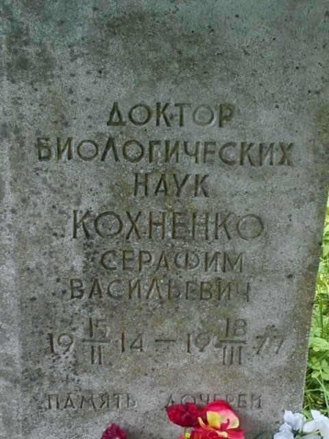 Anıt, heykel Доктору биологических наук С.В. Кохненко, Minskaya oblastı, foto