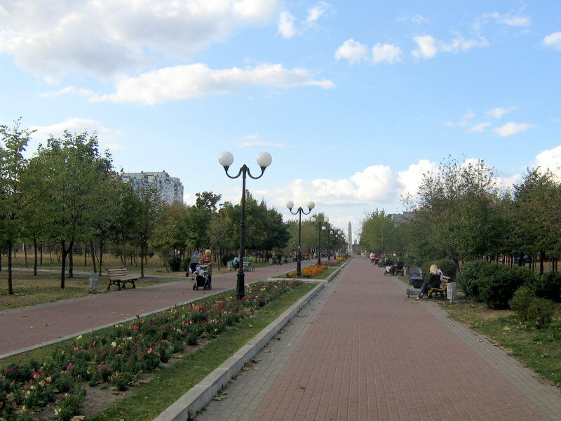 Kültür ve eğlence parkları Desnianskyi Park, Kiev, foto