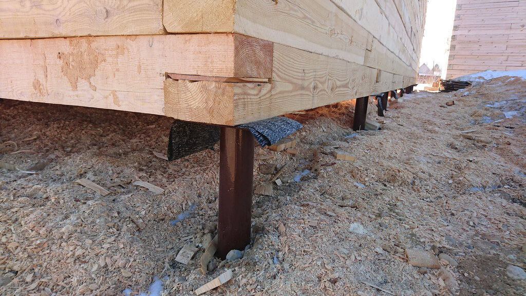 Sondaj çalışmaları Фундамент на сваях, Angarsk, foto