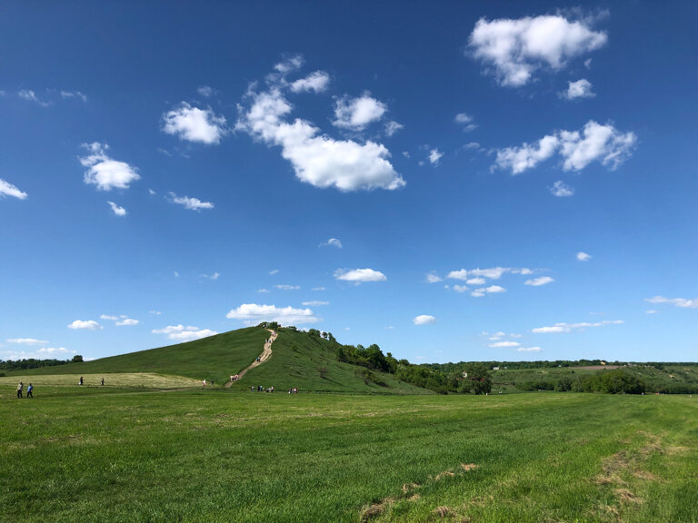 Turistik yerler Скифское городище Курган, Lipetskaya oblastı, foto