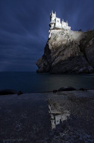 Müzeler ve sanat galerileri Swallow's Nest Castle, Kırım Cumhuriyeti, foto