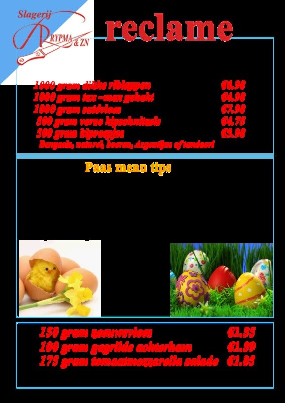 Toptan et ürünleri Rijpma & Zn Slagerij R, Friesland, foto