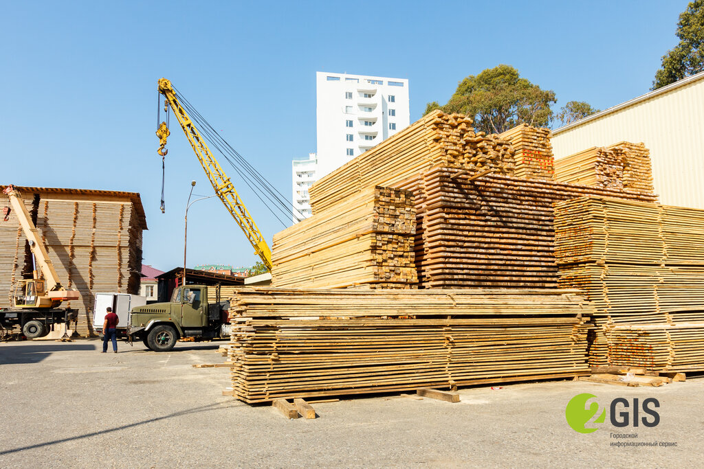 Kereste üretim ve satış şirketleri Adler timber trading warehouse, Soçi, foto