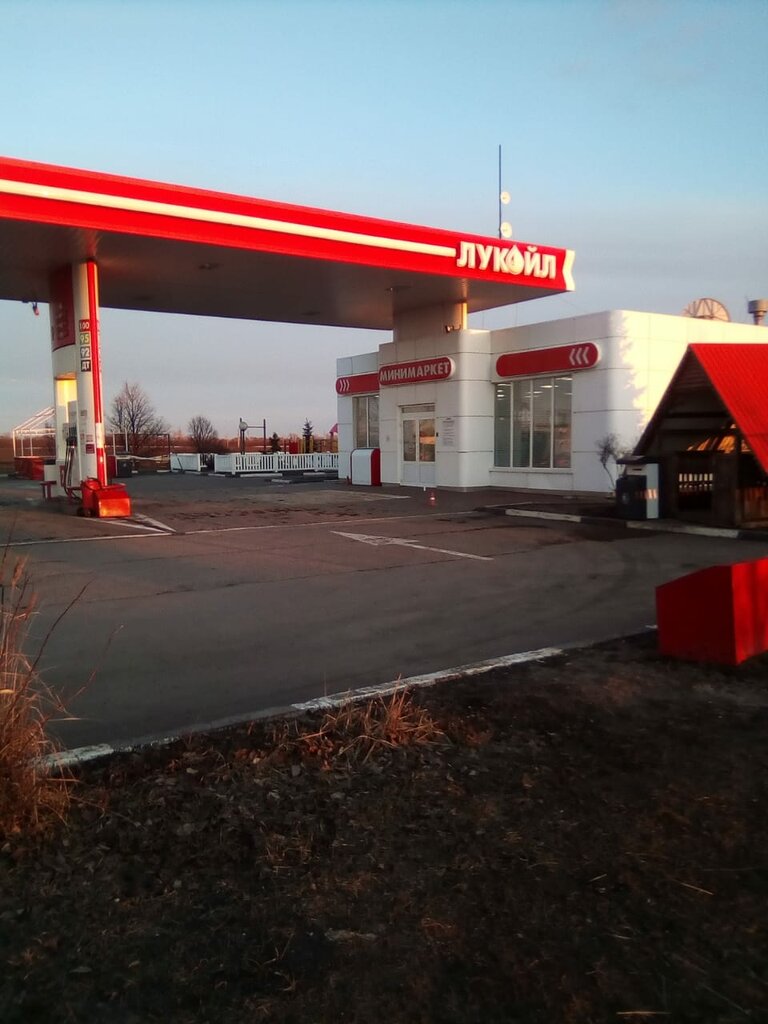Benzin istasyonu Lukojl, Lipetskaya oblastı, foto