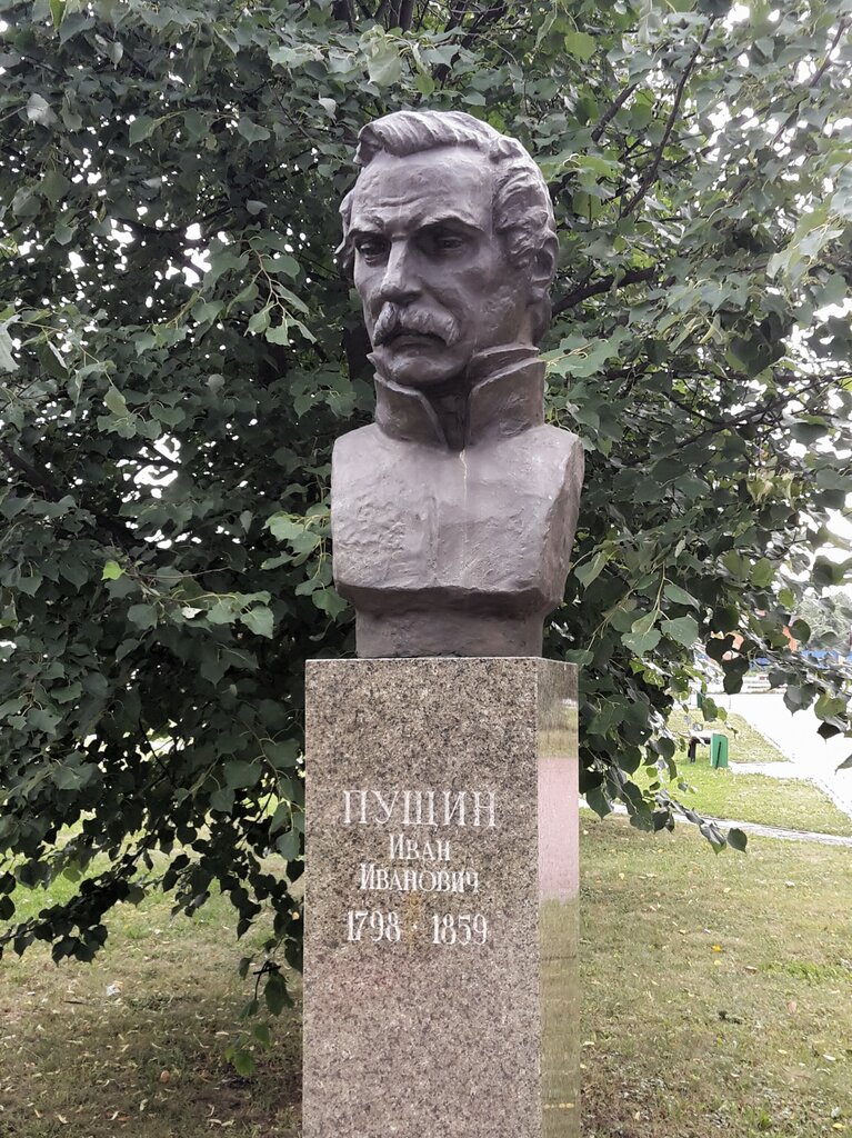 Anıt, heykel I. Puschin, Bronnitsy, foto