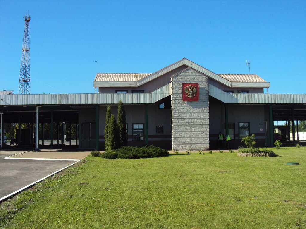 Sınır kapısı Ubyilinka border checkpoint, Pskovskaya oblastı, foto