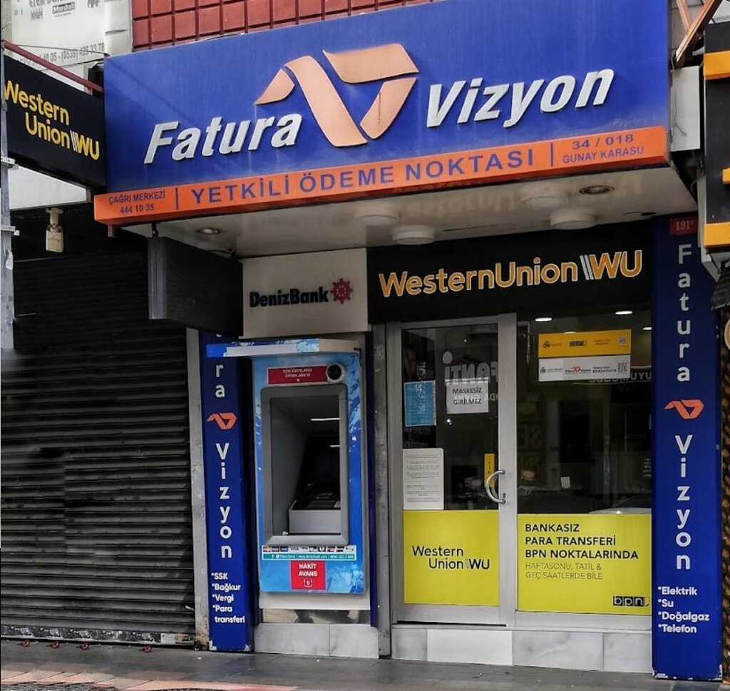 Para transferleri Western Union fatura vizyon, İstanbul, foto