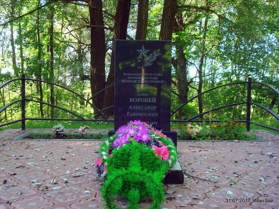 Anıt, heykel А.Г. Воробей, Vitebskaya oblastı, foto