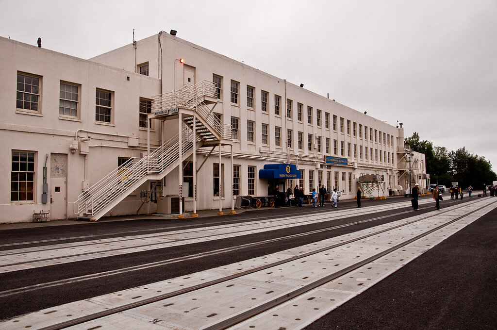 Tren istasyonu Alaska Railroad Station, Anchorage, foto