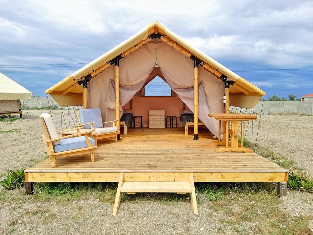 Kamp alanları Viktoriya, Yevpatorya, foto