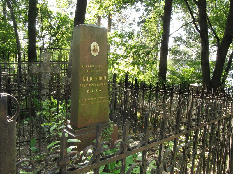 Ünlü kişilerin mezarları Герой Советского Союза Александр Николаевич Сидорович, Saint‑Petersburg, foto