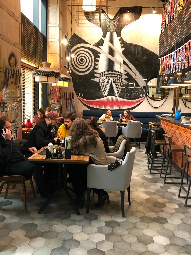 Suşi restoranı Big Fish, Moskova, foto