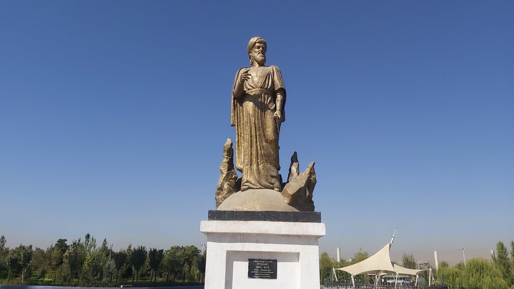 Anıt, heykel Ebu Abdullah Rudeki, Duşanbe, foto